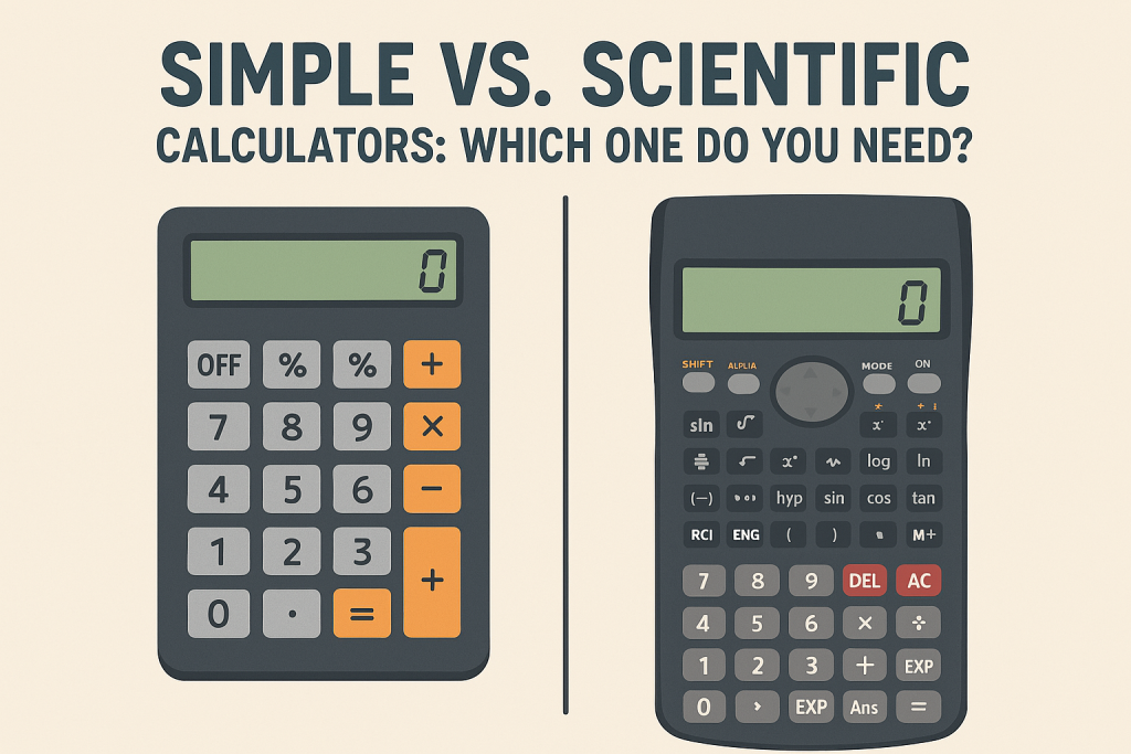 Simple Vs. Scientific Calculators: Which One Do You Need? - Decimaly
